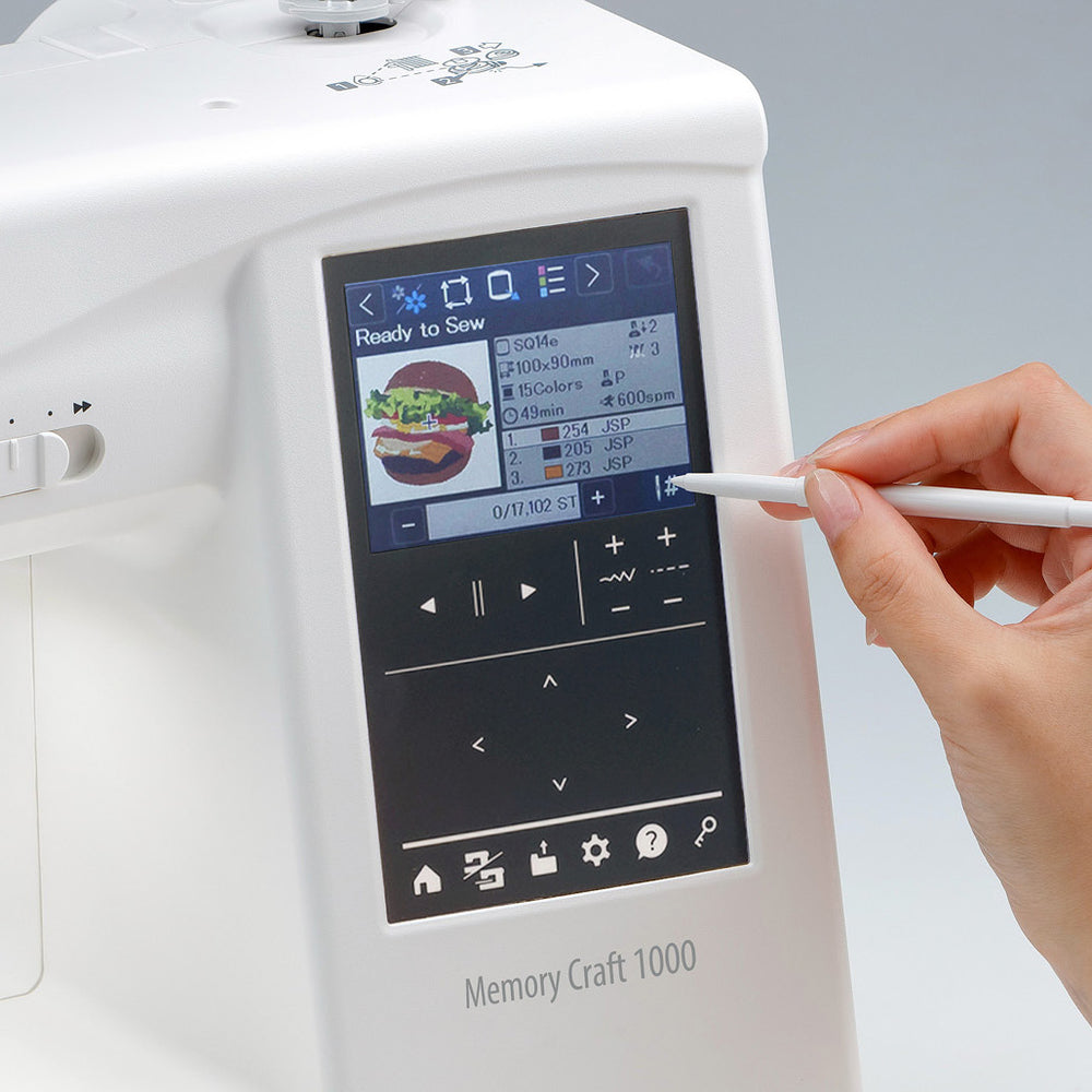 Janome Memory Craft 1000 Sewing & Embroidery Machine w/ FREE Bonus Bun