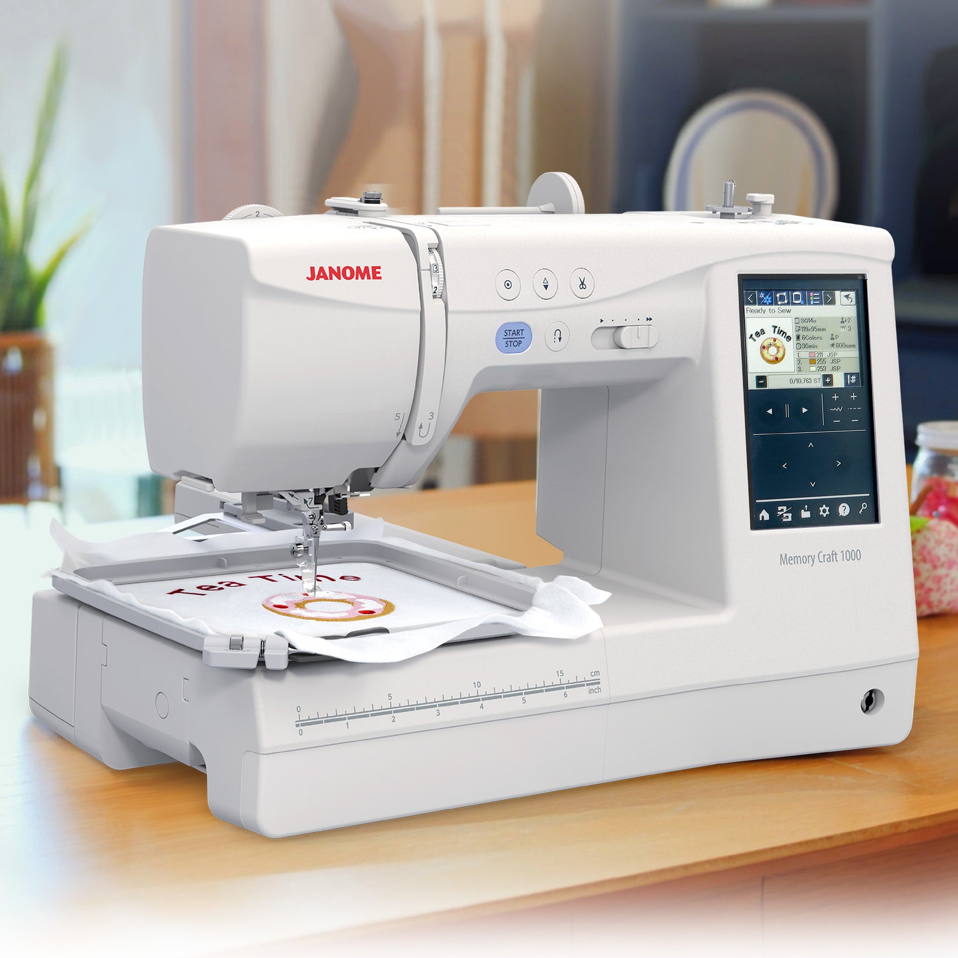 Janome Memory Craft 1000 Sewing & Embroidery Machine w/ FREE Bonus Bun