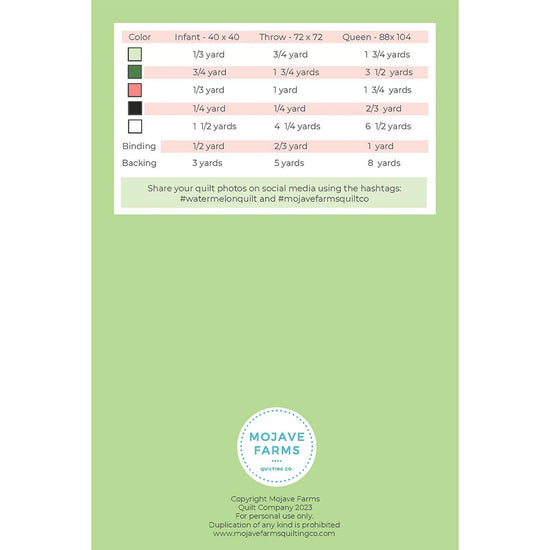 Watermelon Quilt Pattern