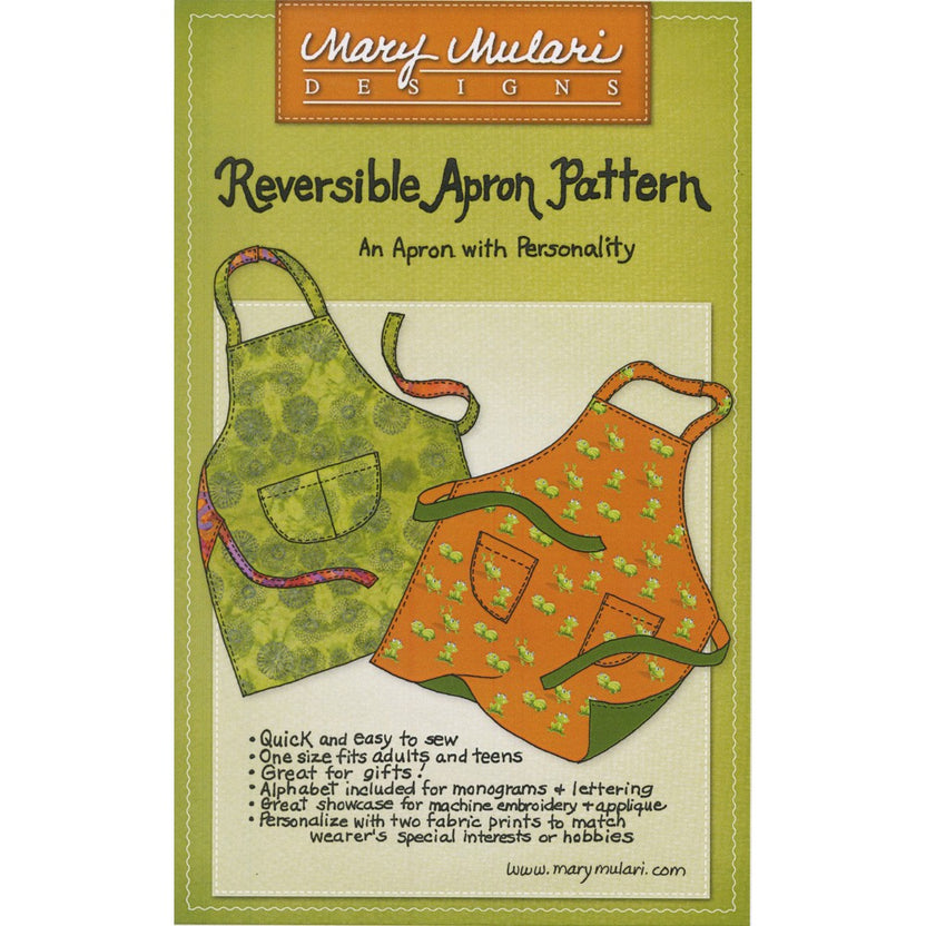 Favorite Reversible Apron Pattern, Mary Mulari Designs