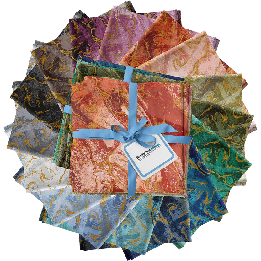 Marbled Earth Fabric Collection - Sky