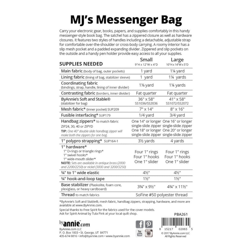 MJ's Messenger Bag Pattern