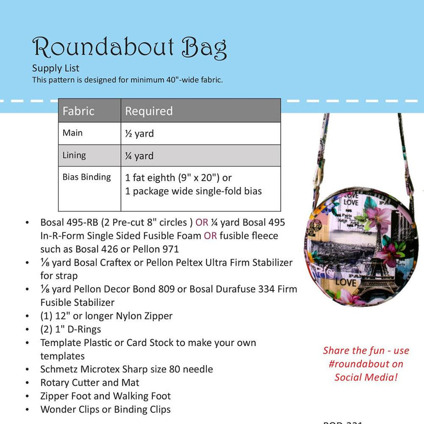 Roundabout Bag Pattern