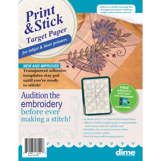 Dime, Print & Stick Target Paper (25pk)
