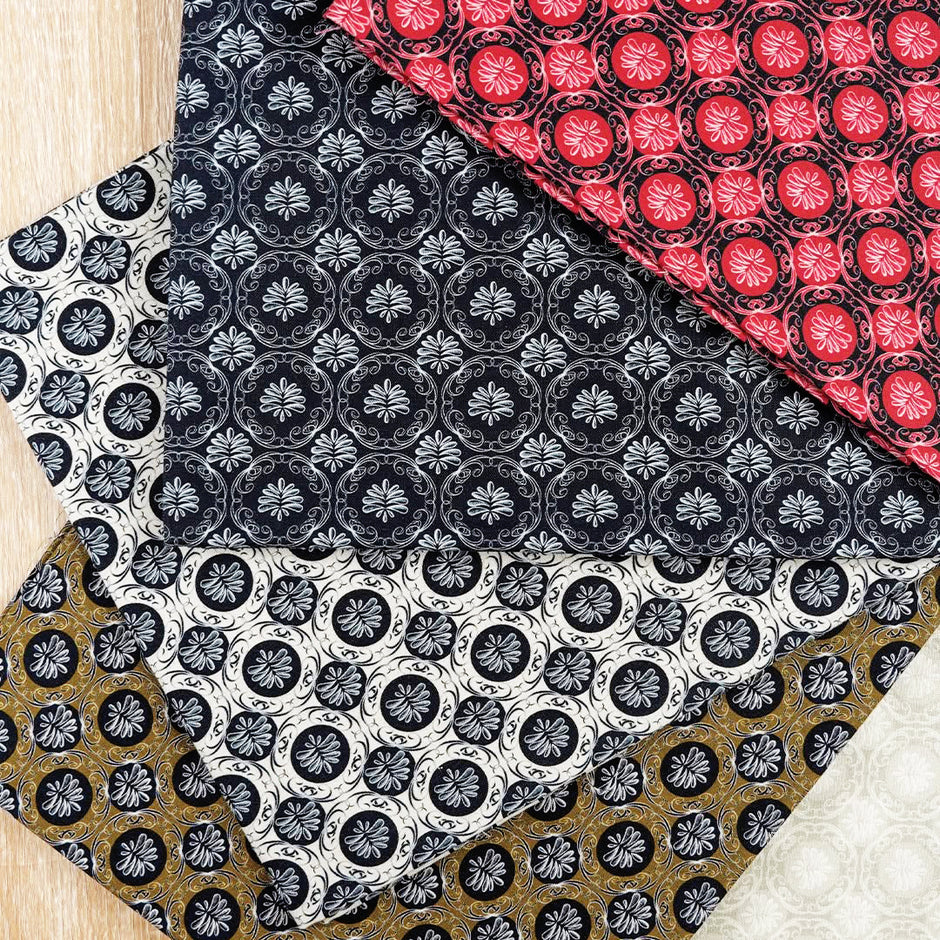 Perfect Brew Fabric Collection - Rise 'N Grind Black/White