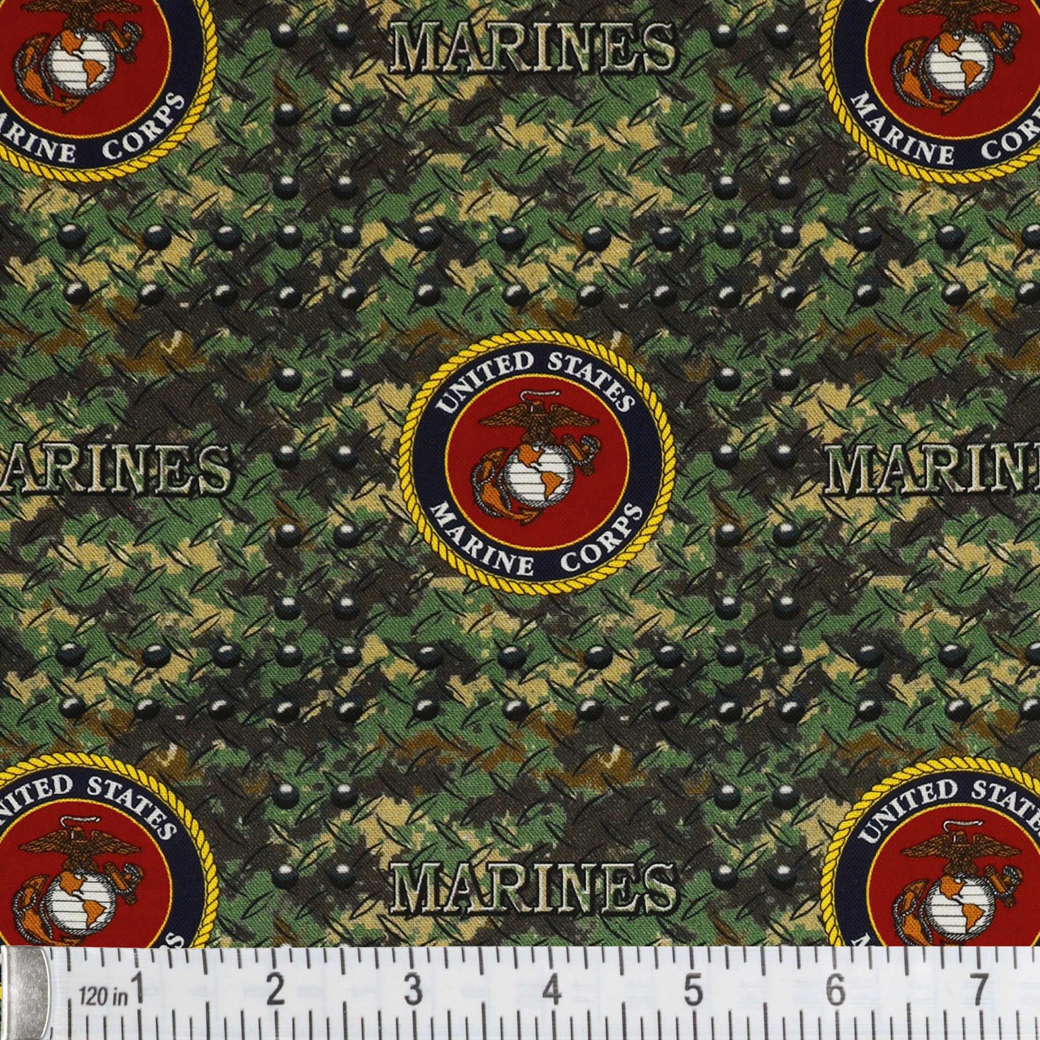 US Military Fabric Collection - Marines Military Grate