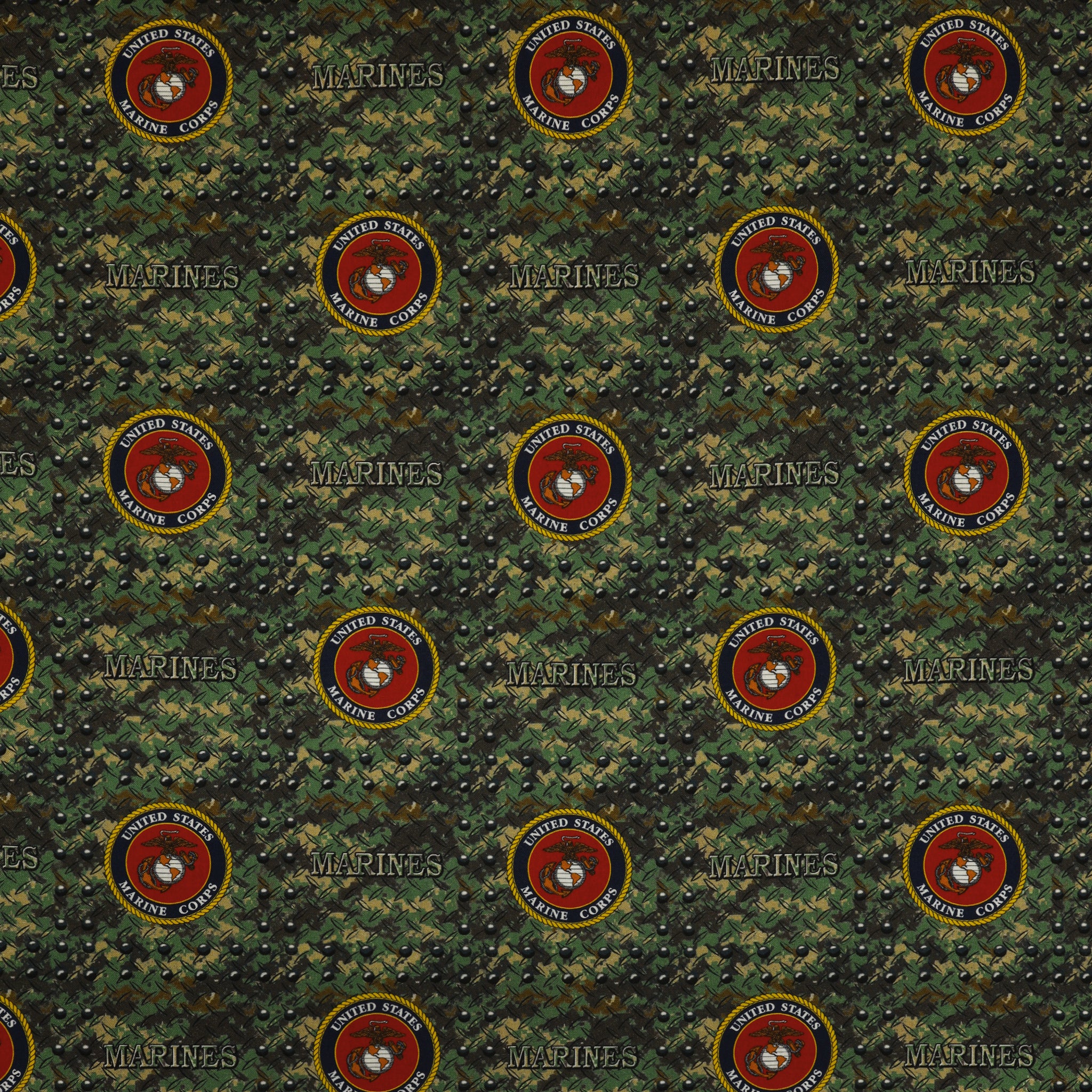 US Military Fabric Collection - Marines Military Grate