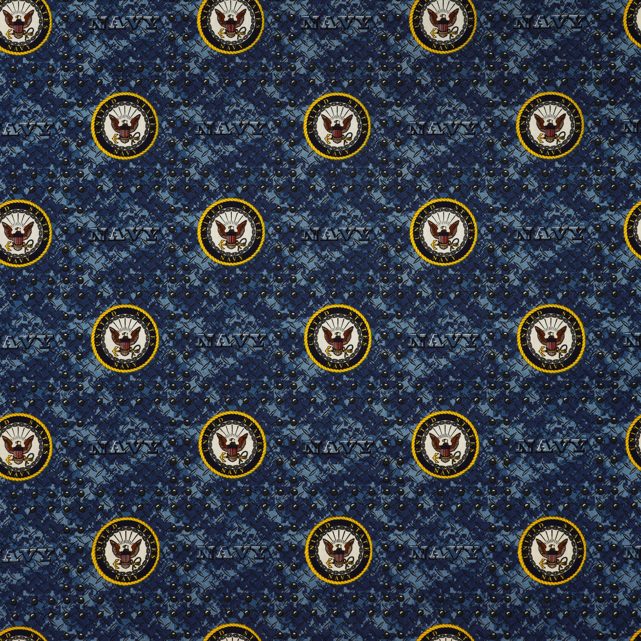 US Military Fabric Collection - Navy Military Grate