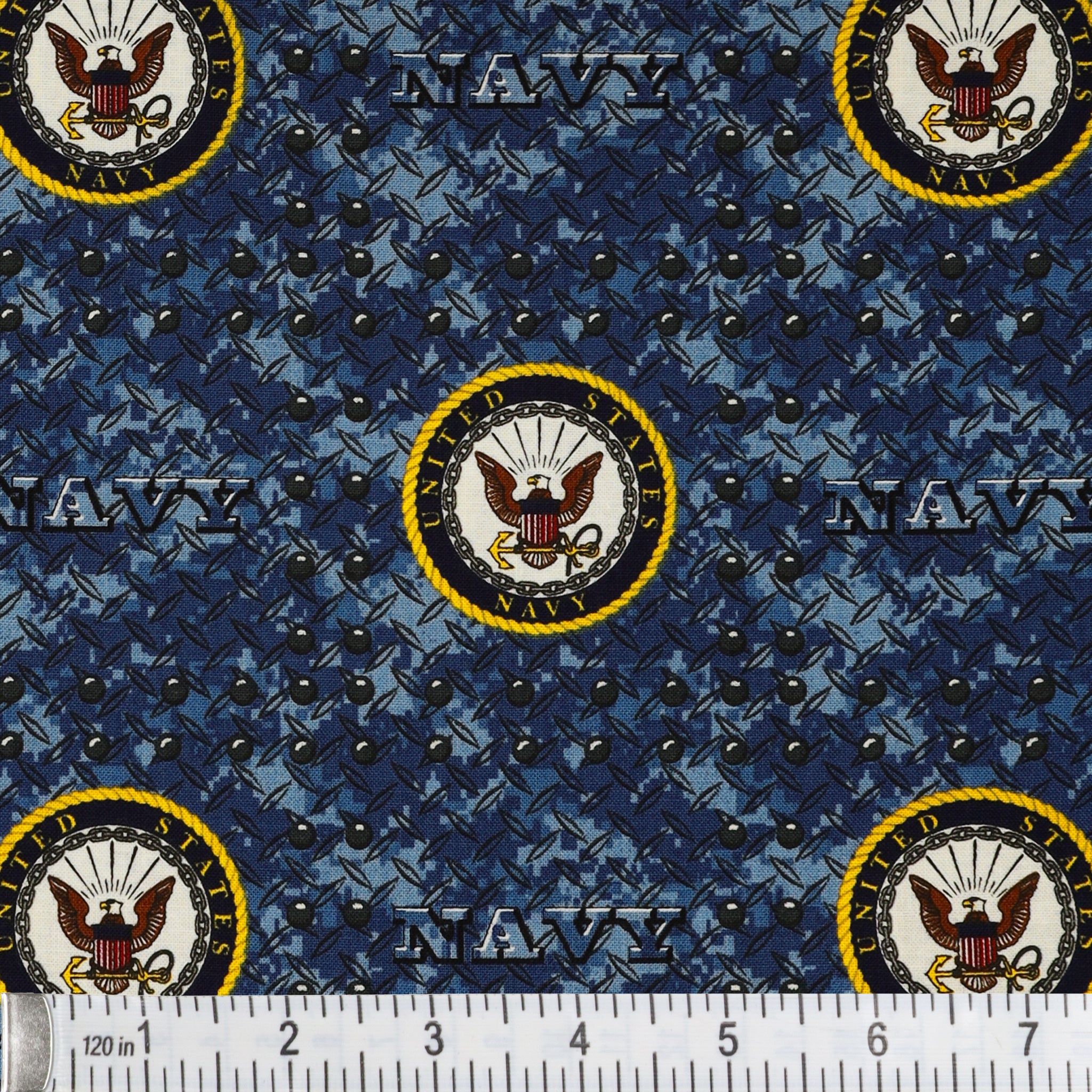 US Military Fabric Collection - Navy Military Grate