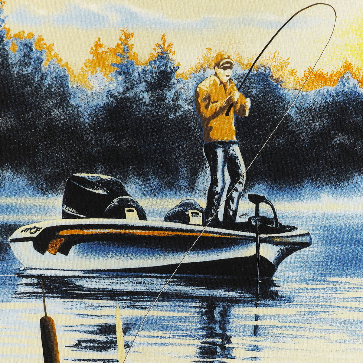 Realtree Fabric Collection - Bass Fishing Fabric Panel