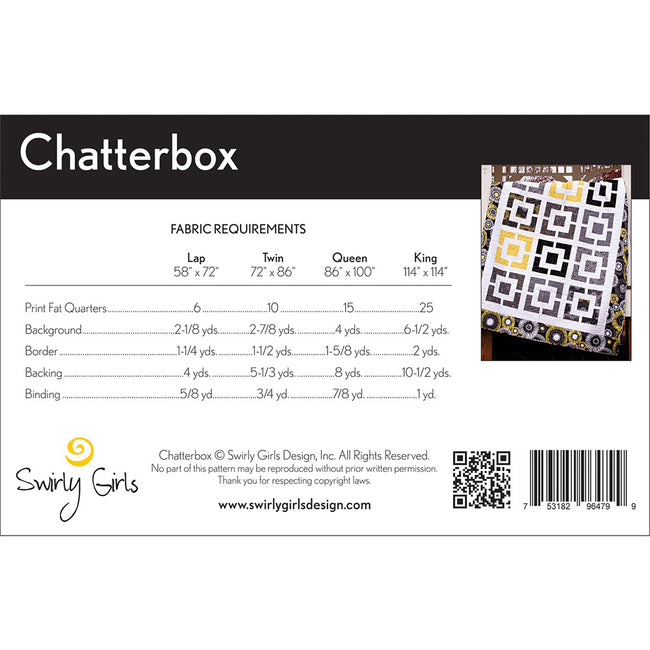 Chatterbox Quilt Pattern
