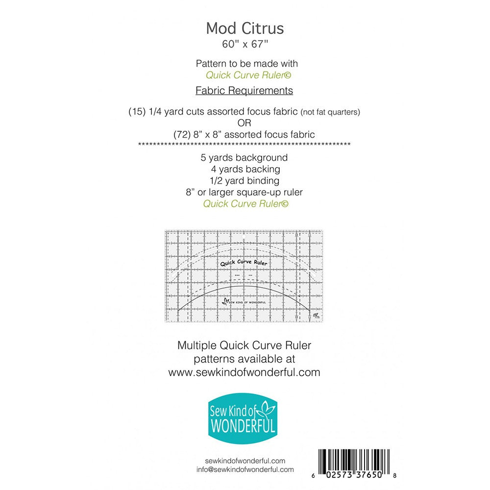 Mod Citrus Quilt Pattern