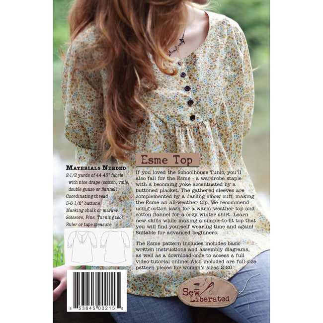 Esme Top Pattern, Sew Liberated