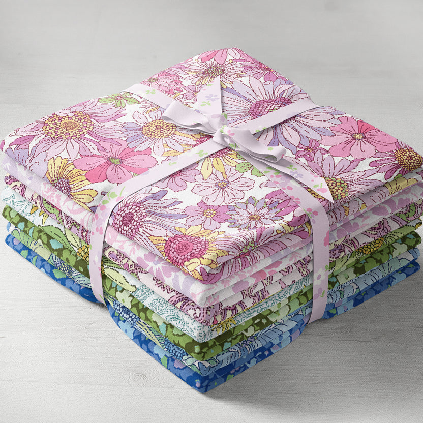 Sleepovers Fabric Collection - Makeovers Green
