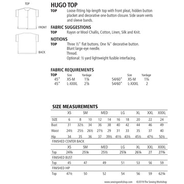 Hugo Top Pattern