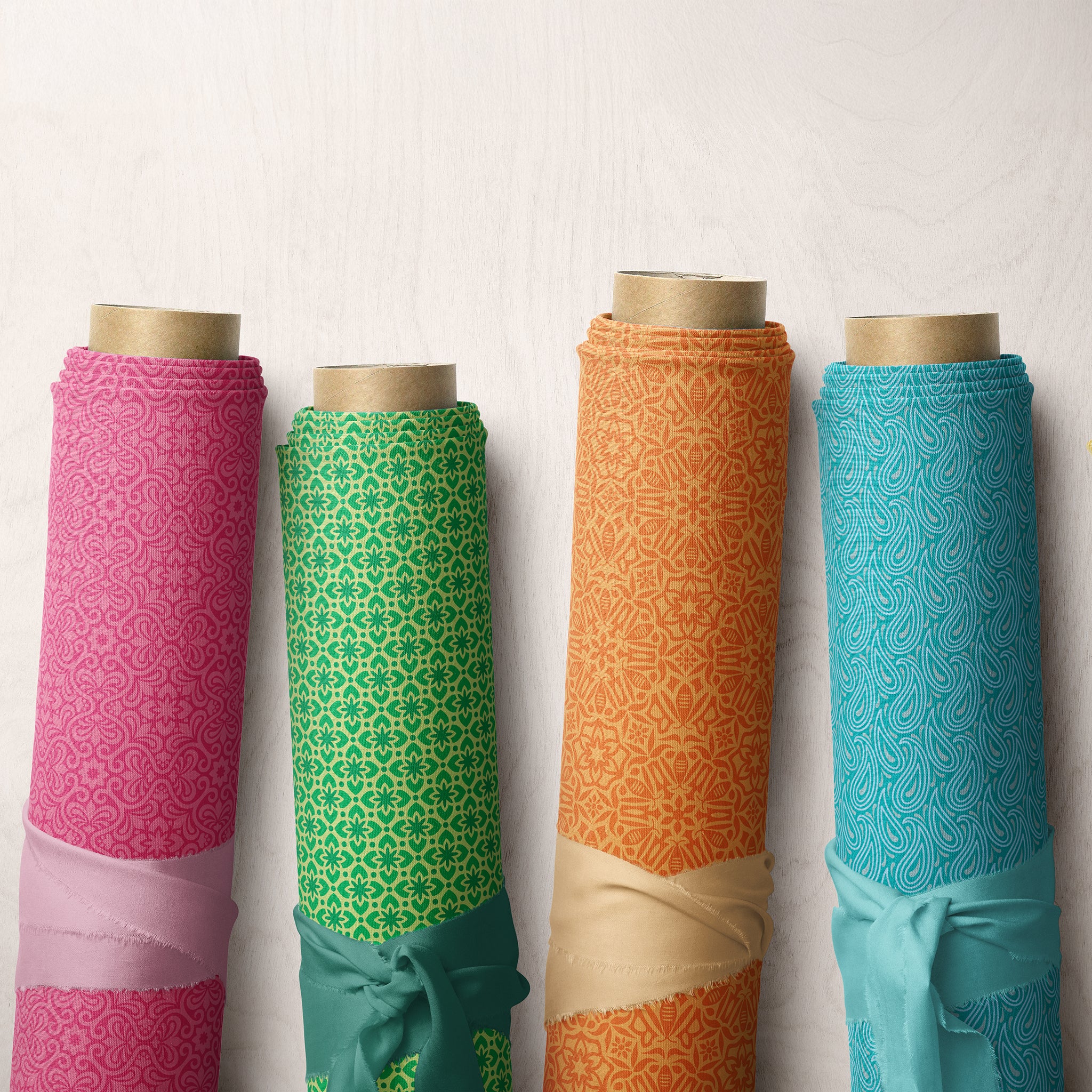 Transparency Watercolors Fabric Collection - Paisley Mango