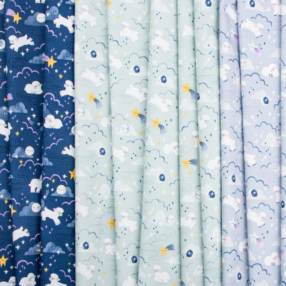 Twinkle Little Star Fabric Collection - Dream Skies Pink