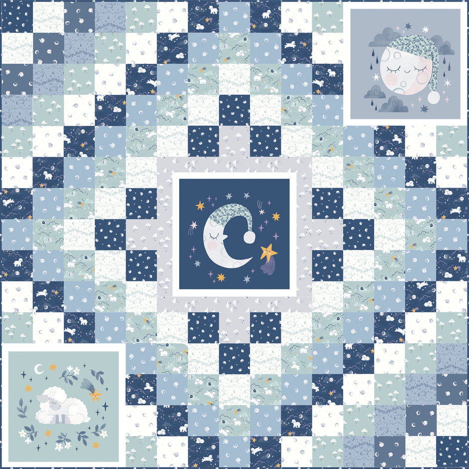 Twinkle Little Star Fabric Collection - Counting Sheep Pink