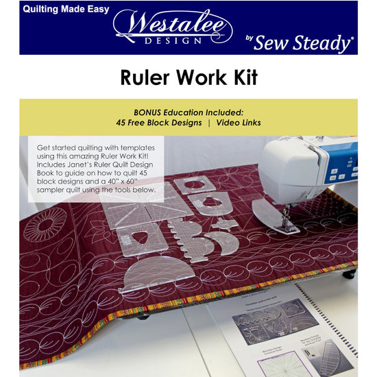 Westalee Designs, Ruler Work Kit with Foot - Medium Shank
