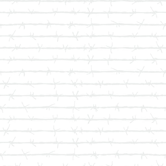 Barbed Wire Fabric - Platinum
