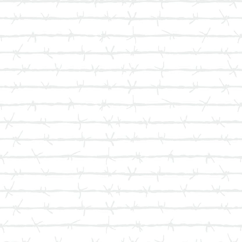 Barbed Wire Fabric - Platinum