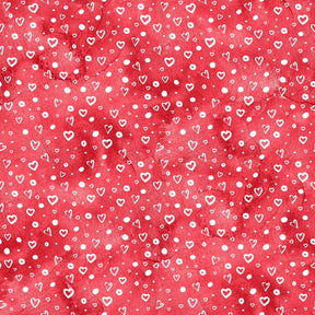 Be My Valentine Grunge Fabric - Red