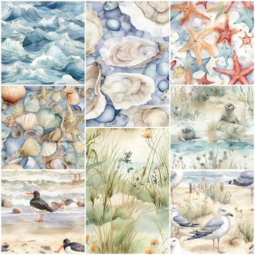 Beach Life Fat Quarter Bundle - 8 Pieces