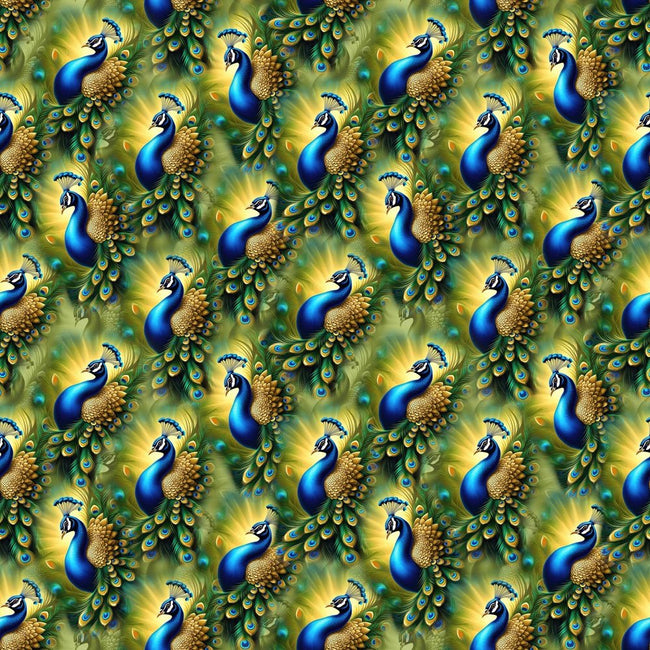 Beautiful Packed Peacock Fabric