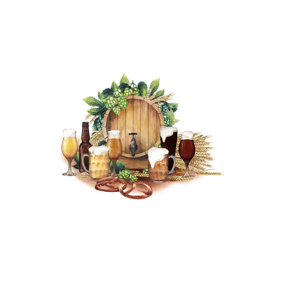 Beer & Malt Fabric Panel