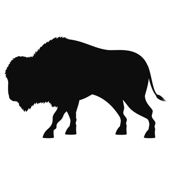 Bison Silhouette Fabric Panel