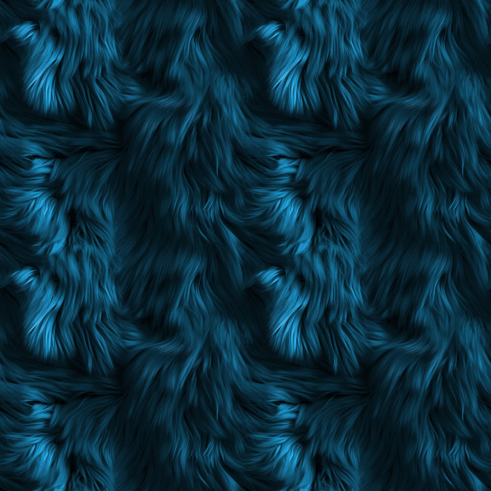 Blue Fur Fabric