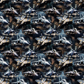 Camo Military Fighter Jet Fabric