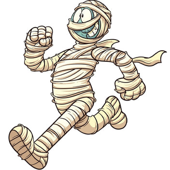 Cartoon Running Mummy Fabric Panel