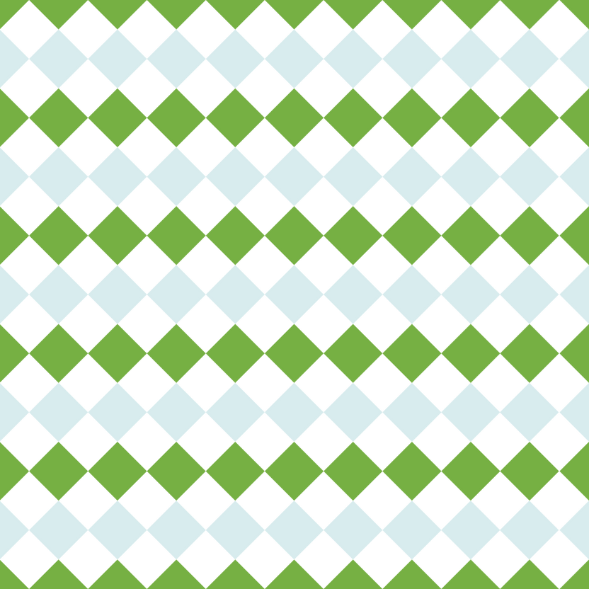Checkered Diamond Pattern Basics Fabric - Boy
