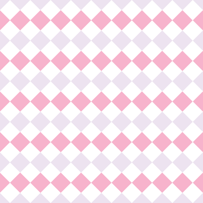Checkered Diamond Pattern Basics Fabric - Girl