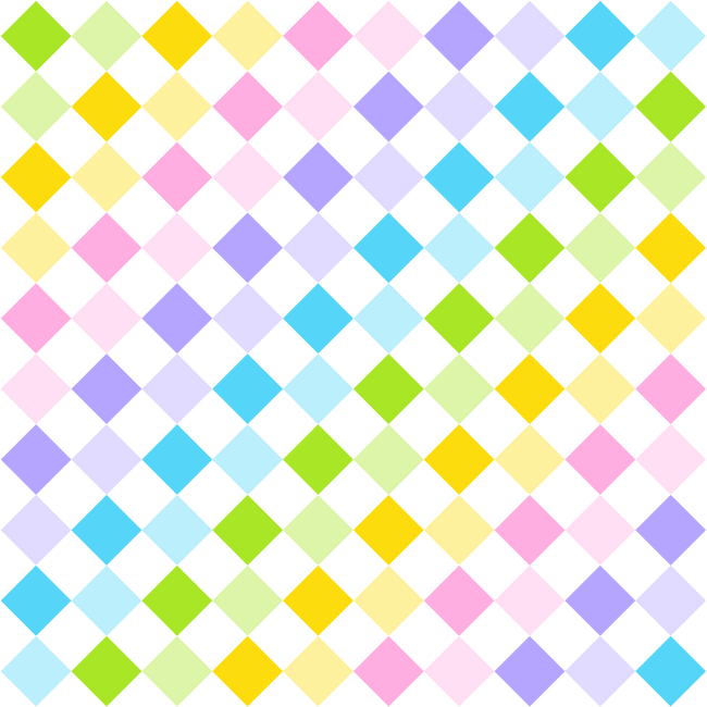 Checkered Diamond Pattern Basics Fabric - Multi