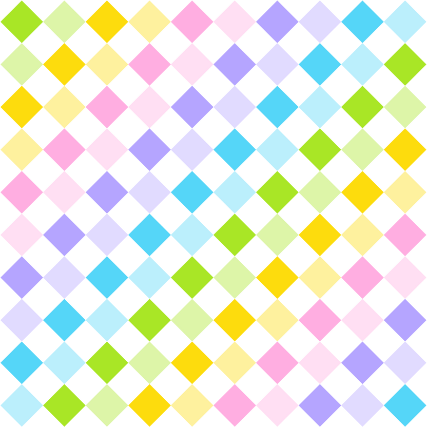 Checkered Diamond Pattern Basics Fabric - Multi