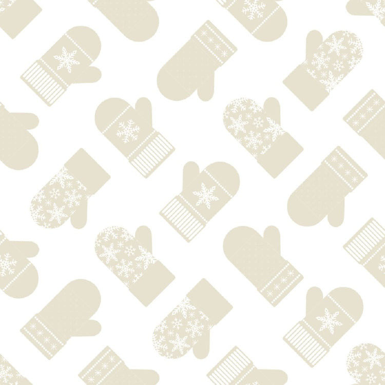 Christmas Oven Mittens Allover Tone on Tone Fabric