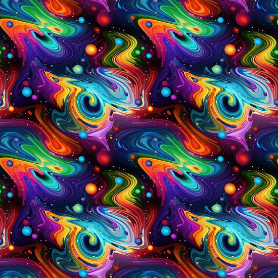 Colorful Abstract Galaxy Fabric