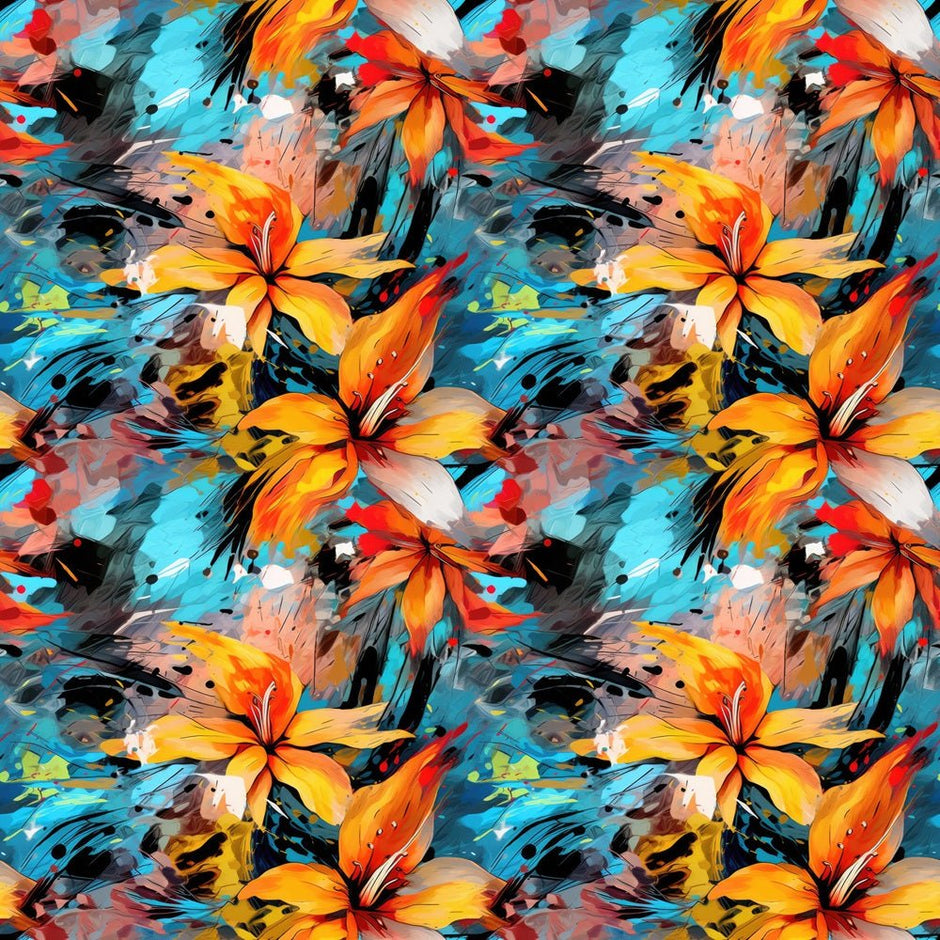 Contemporary Floral Fusion Fabric