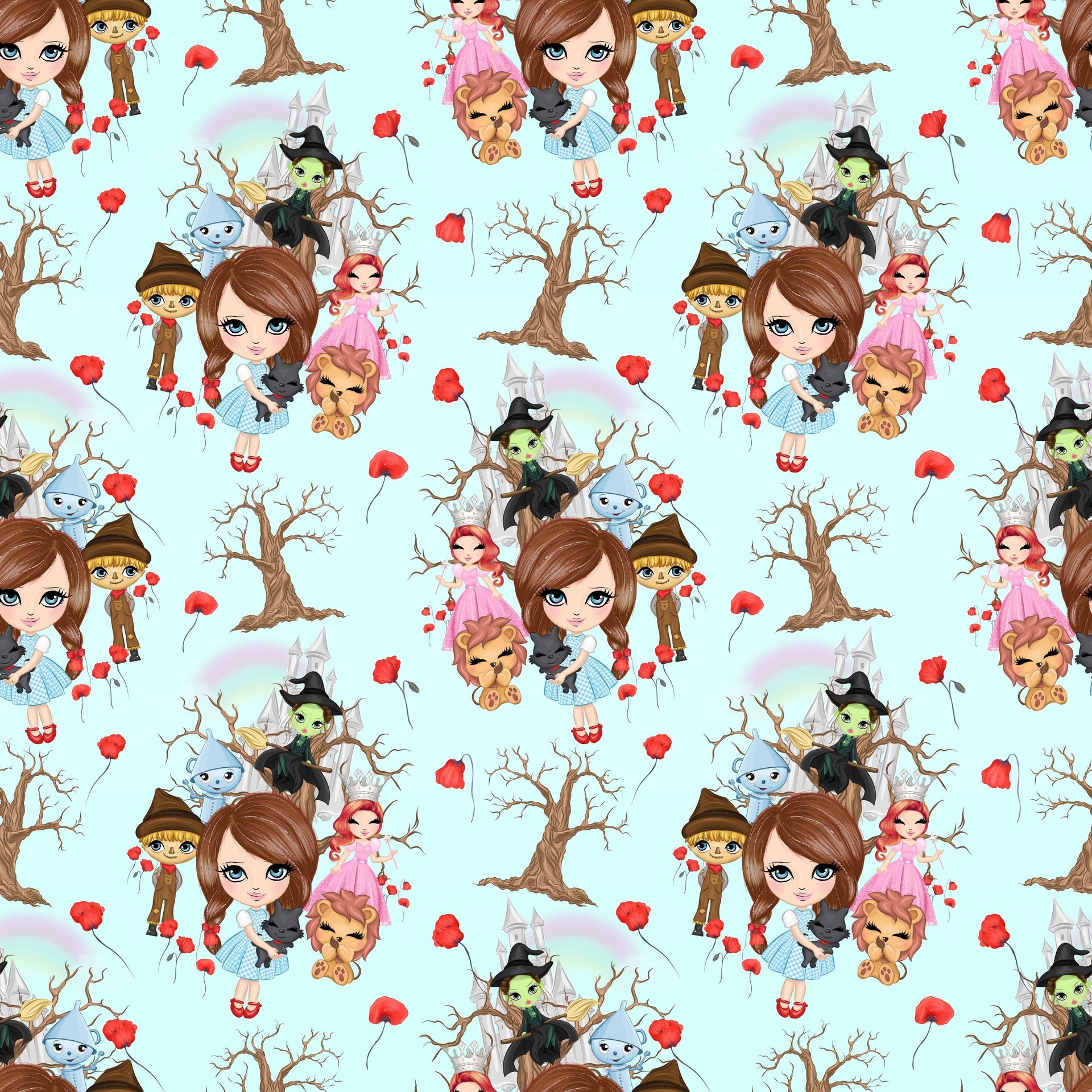 Cute Wizard of OZ Allover Fabric