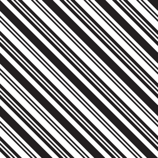 Diagonal Multi Stripe Fabric - Black