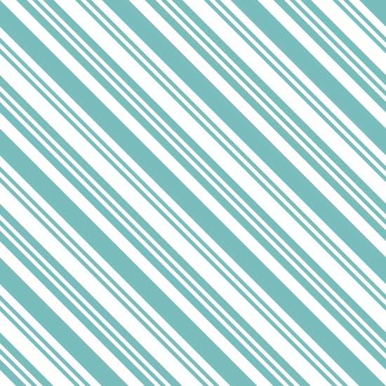 Diagonal Multi Stripe Fabric - Cornflower