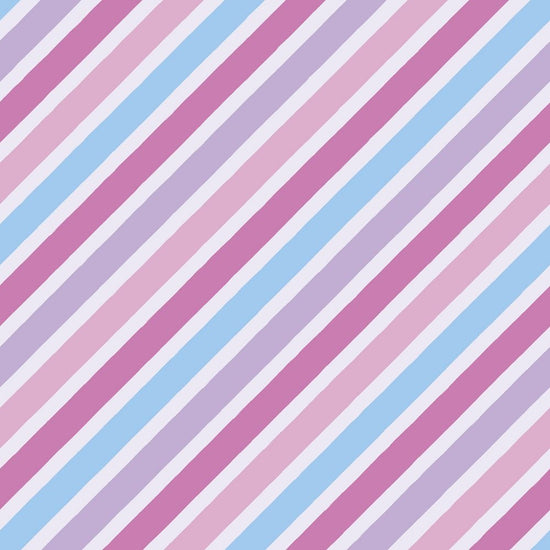 Diagonal Stripe Fabric - Pink Pastels
