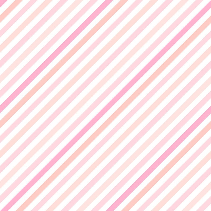 Diagonal Stripe Fabric - Shades of Pink