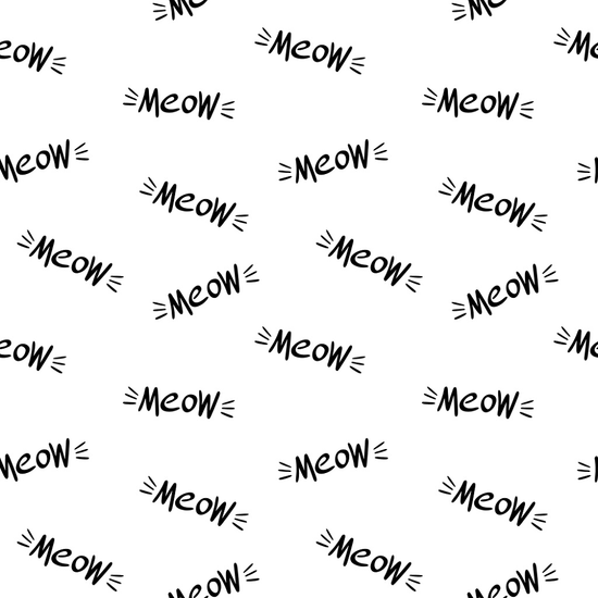 Digitally Printed Meow Fabric
