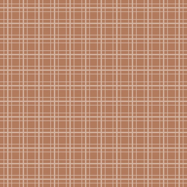 Earthy Tones Burnt Orange Plaid Fabric