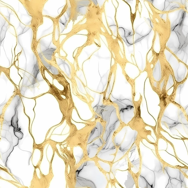 Elegant Marble Fabric - White