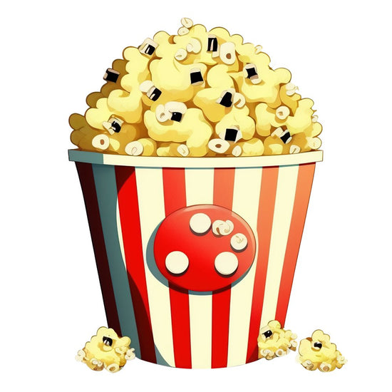 Fast Food Popcorn Fabric Panel