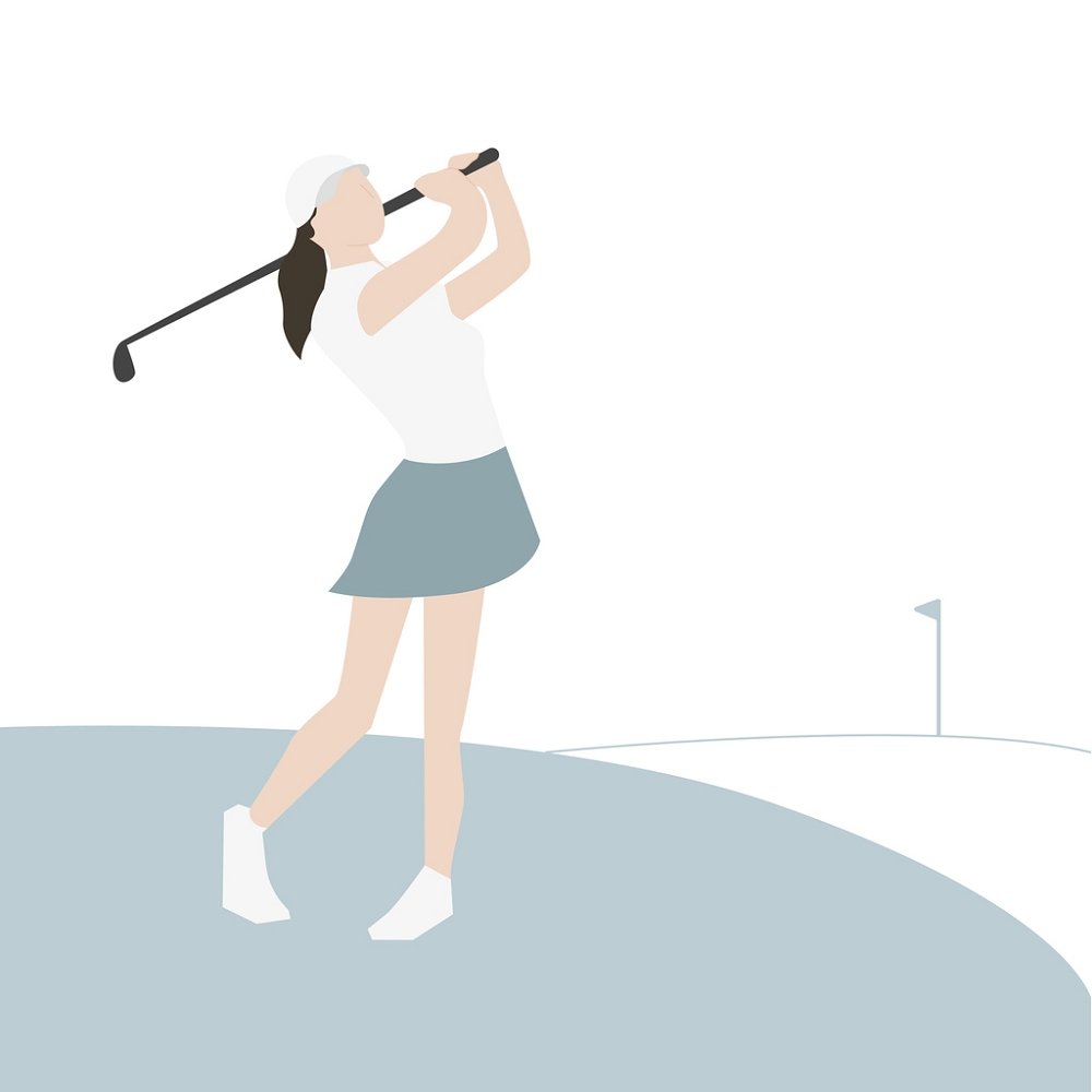 Female Pro-Golfer Fabric Panel